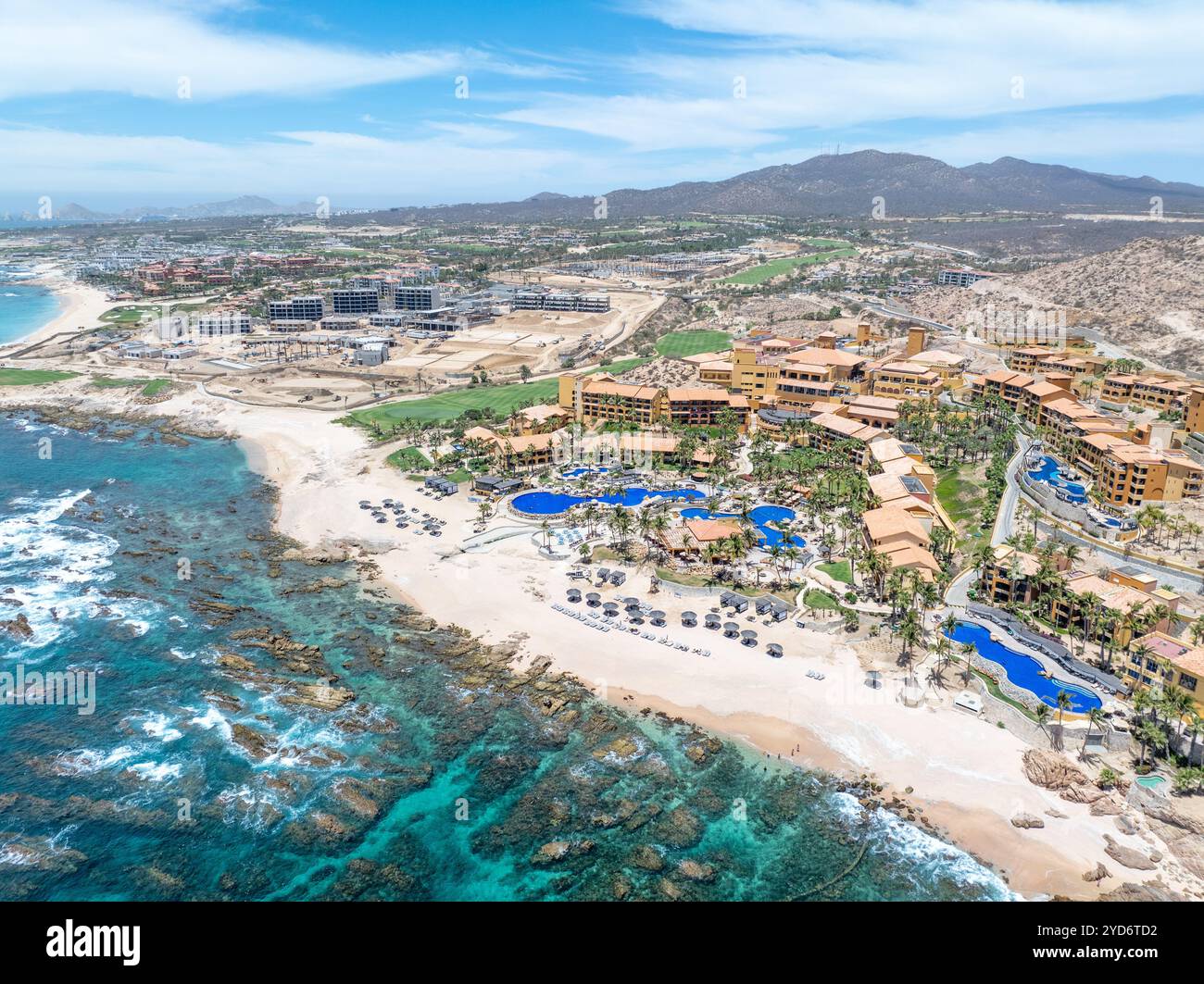 Aerial view of beach in Cabo San Jose, Baja California Sur, Mexico ...