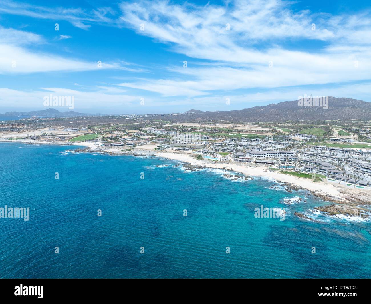 Aerial view of beach in Cabo San Jose, Baja California Sur, Mexico ...