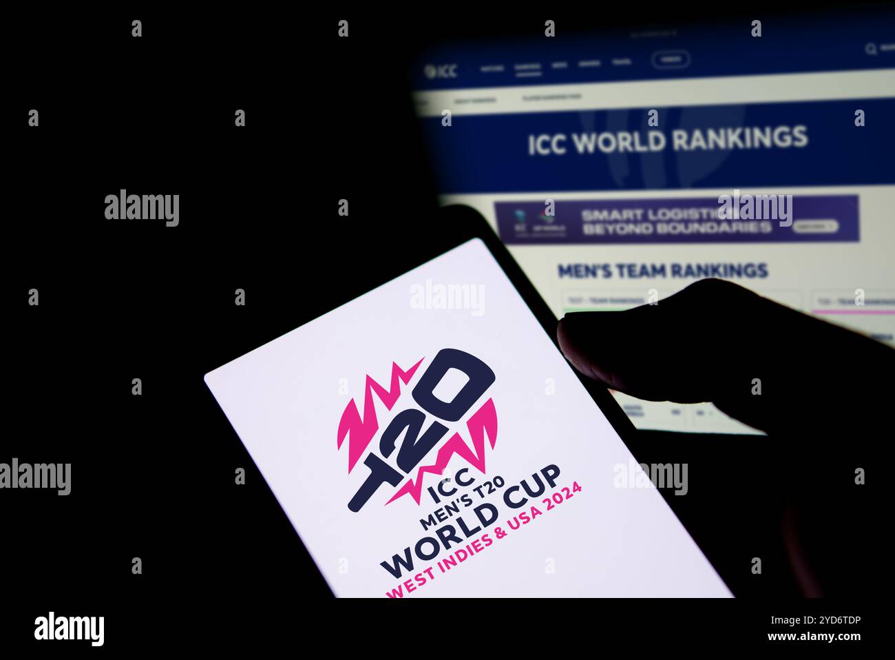 Dhaka, Bangladesh- 14 May 2024: ICC Men's T20 World Cup logo is ...