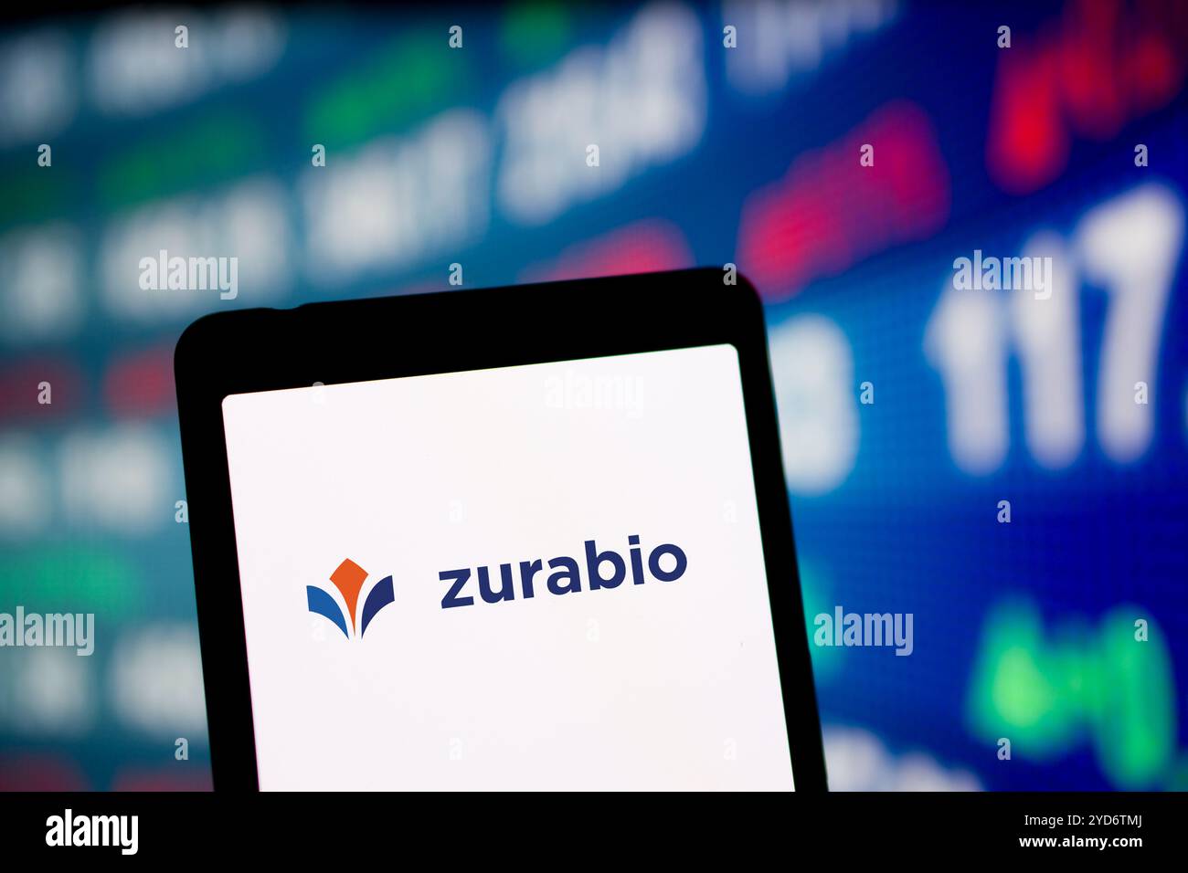 Dhaka, Bangladesh- 14 May 2024: Zura Bio logo is displayed o smartphone ...