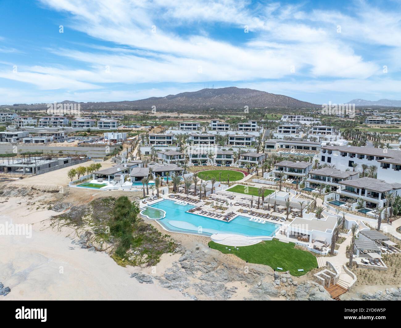 Aerial view of beach in Cabo San Jose, Baja California Sur, Mexico ...