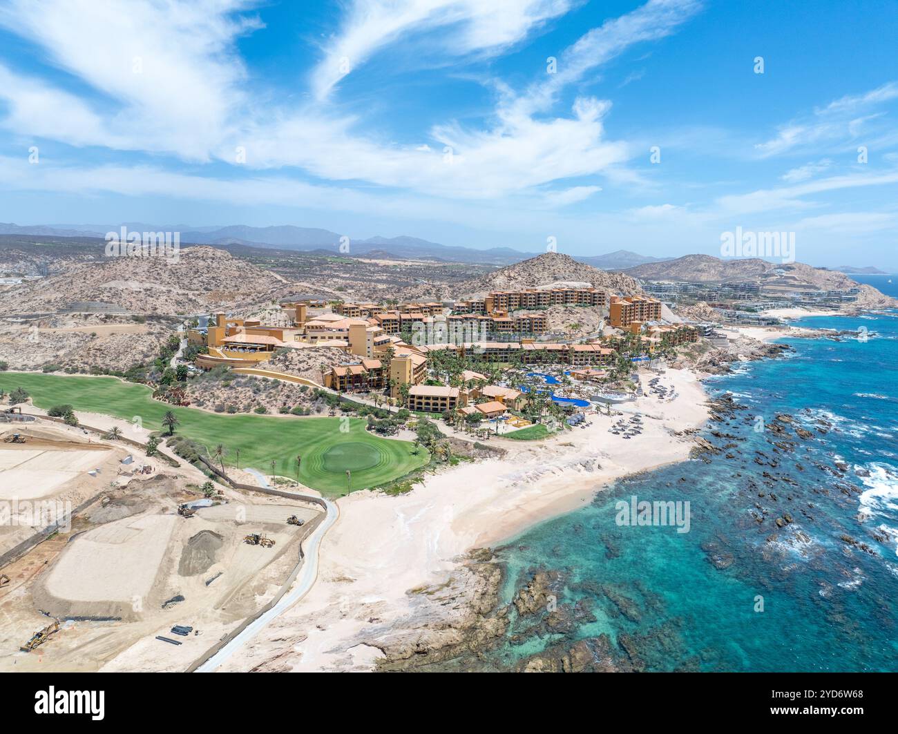 Aerial view of beach in Cabo San Jose, Baja California Sur, Mexico ...