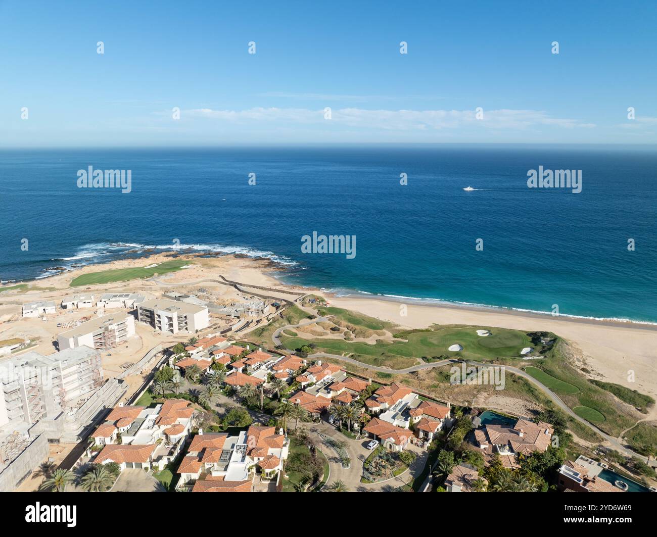Aerial view of beach in Cabo San Jose, Baja California Sur, Mexico ...