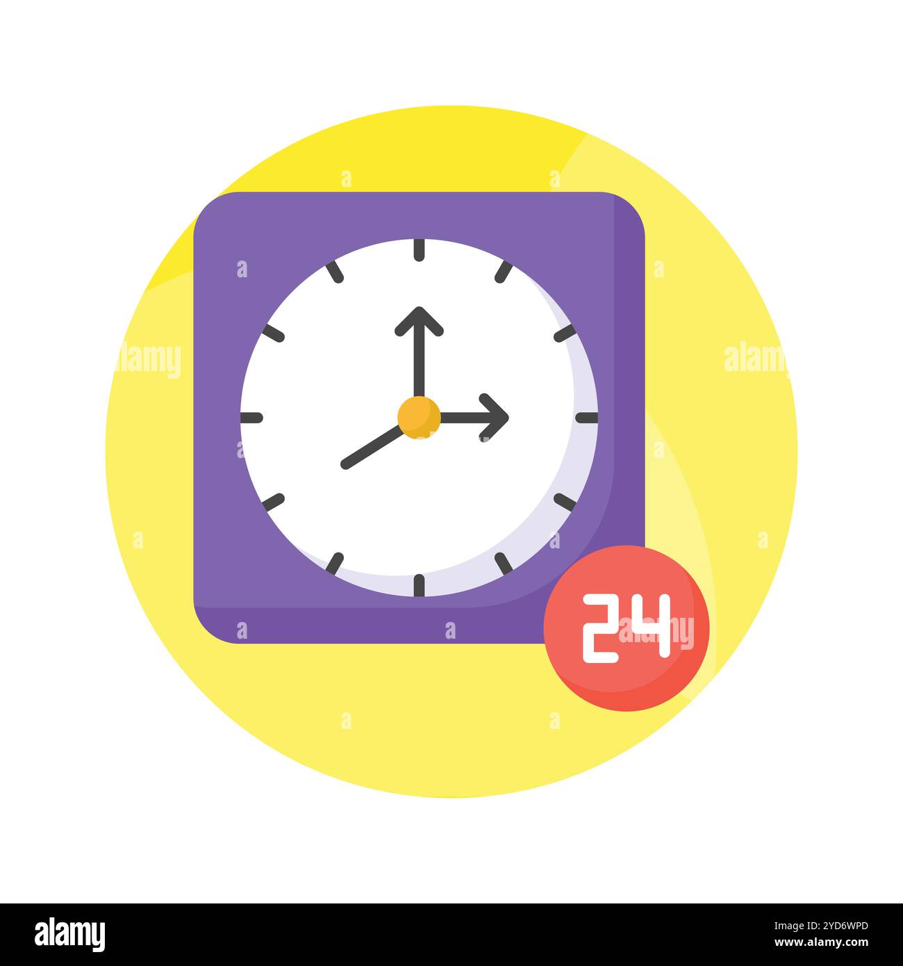 An icon of 24 hour service and support in editable style, premium ...