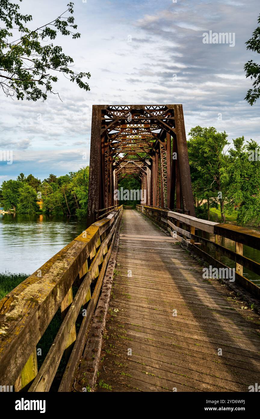 Old Railroad Bridge on the Great River State Trail Near Trempealeau ...