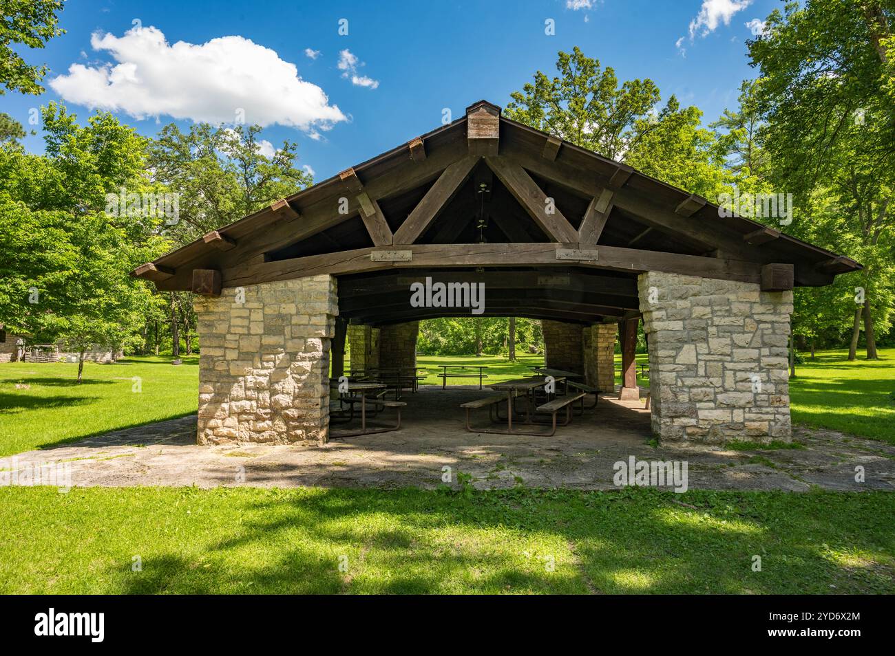 Picnic Shelter, Built by CCC, in Whitewater State Park in Southeast ...