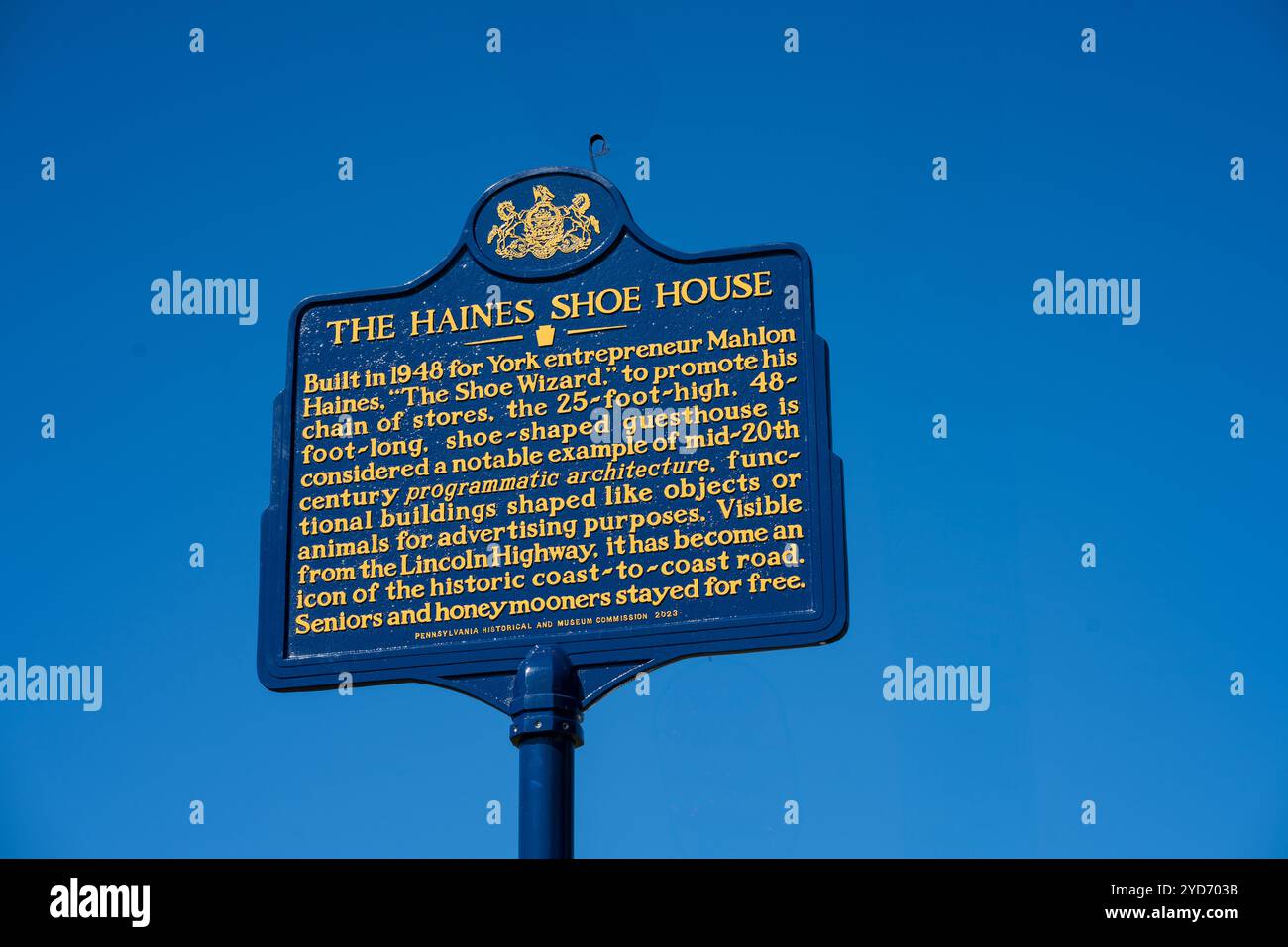 Hallam, PA, USA – October 11, 2024: The historic marker at theHaines ...