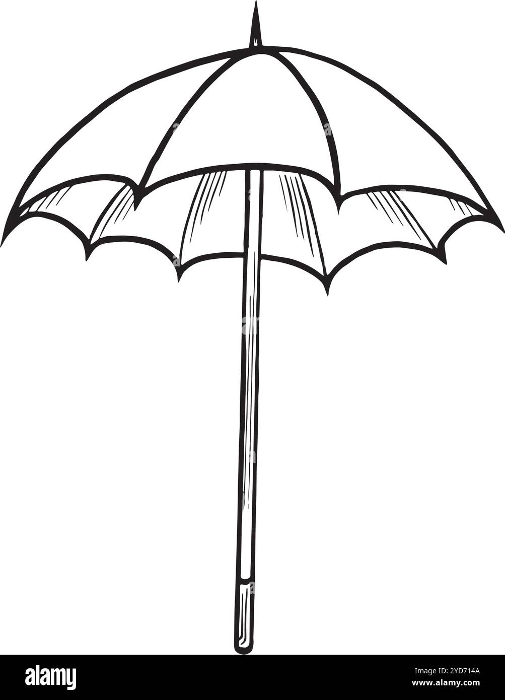 Umbrella Clipart Black And White Premium Vector | Cocktail Umbrella