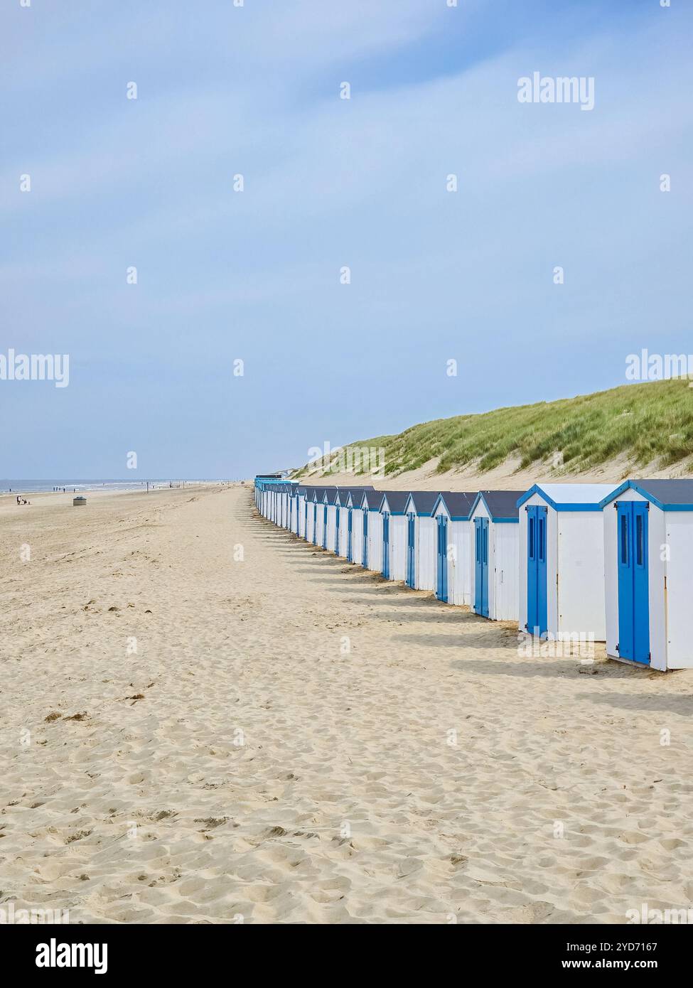 Line beach huts under hi-res stock photography and images - Alamy