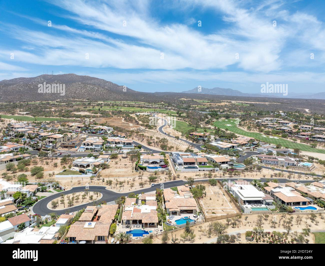 Aerial view of golf course on in Los Cabos, Cabo San Jose, Mexico Stock ...