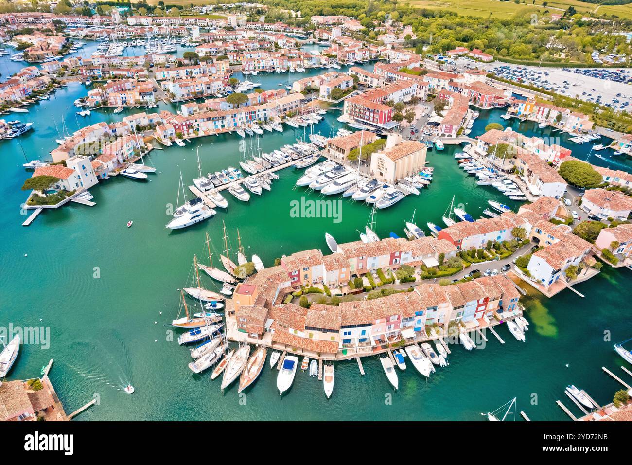 Aerial view yacht port hi-res stock photography and images - Alamy