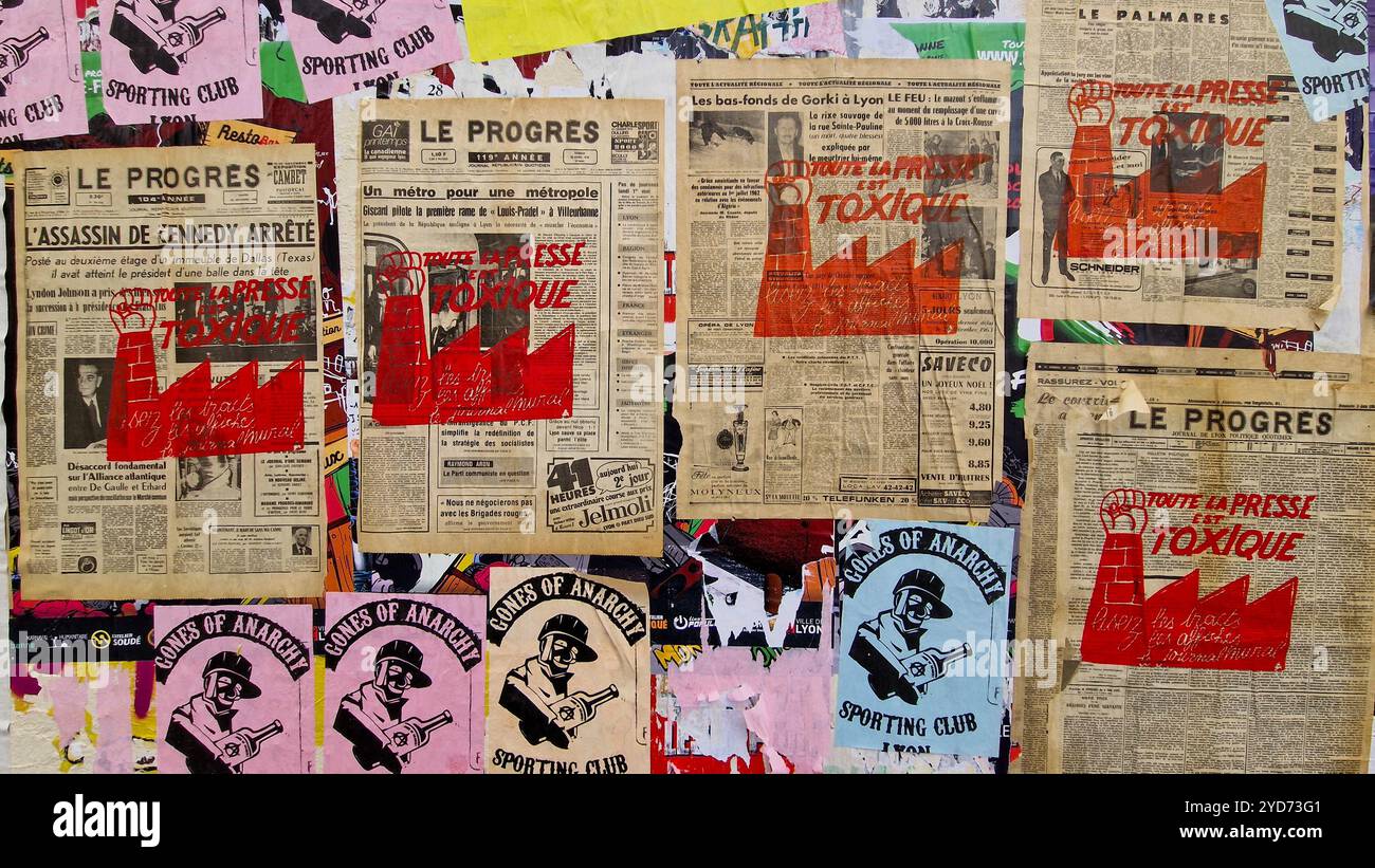On the walls of La Croix-Rousse district, Lyon, France Stock Photo - Alamy