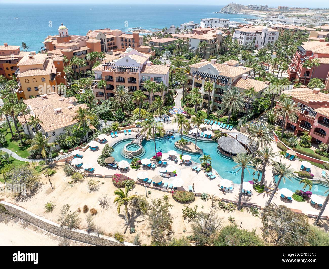 Aerial view of resorts in Cabo San Jose, Baja California Sur, Mexico ...