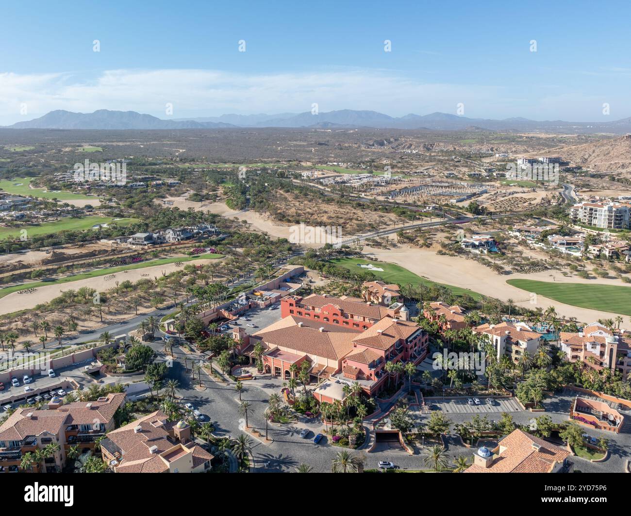 Aerial view of golf course on in Los Cabos, Cabo San Jose, Mexico Stock ...
