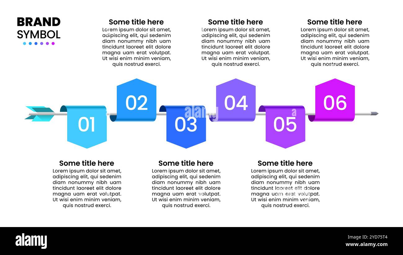 Infographic template with icons and 6 options or steps. Arrow. Can be ...