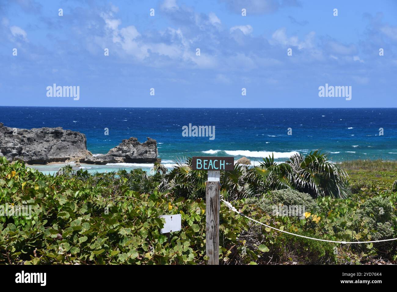 View of the Mudjin Harbor in Middle Caicos in the Turks and Caicos ...