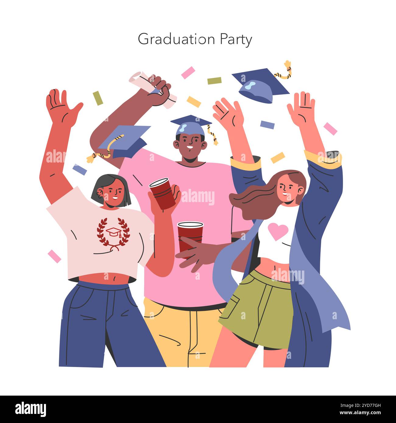 Graduation convocation celebration caps hi-res stock photography and ...