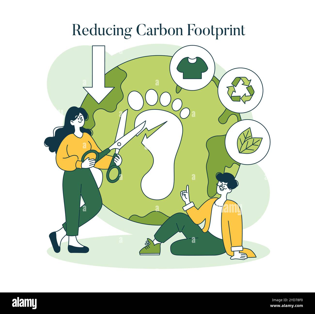 Eco-friendly lifestyle concept. Individuals taking steps towards ...