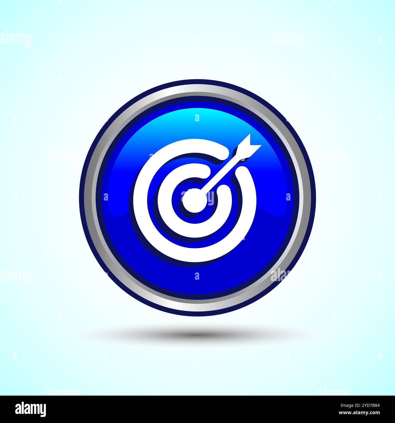 Target goal icon design illustration, Goal sign symbol, Button design ...