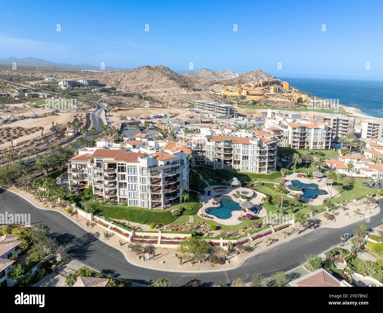 Aerial view of resorts in Cabo San Jose, Baja California Sur, Mexico ...