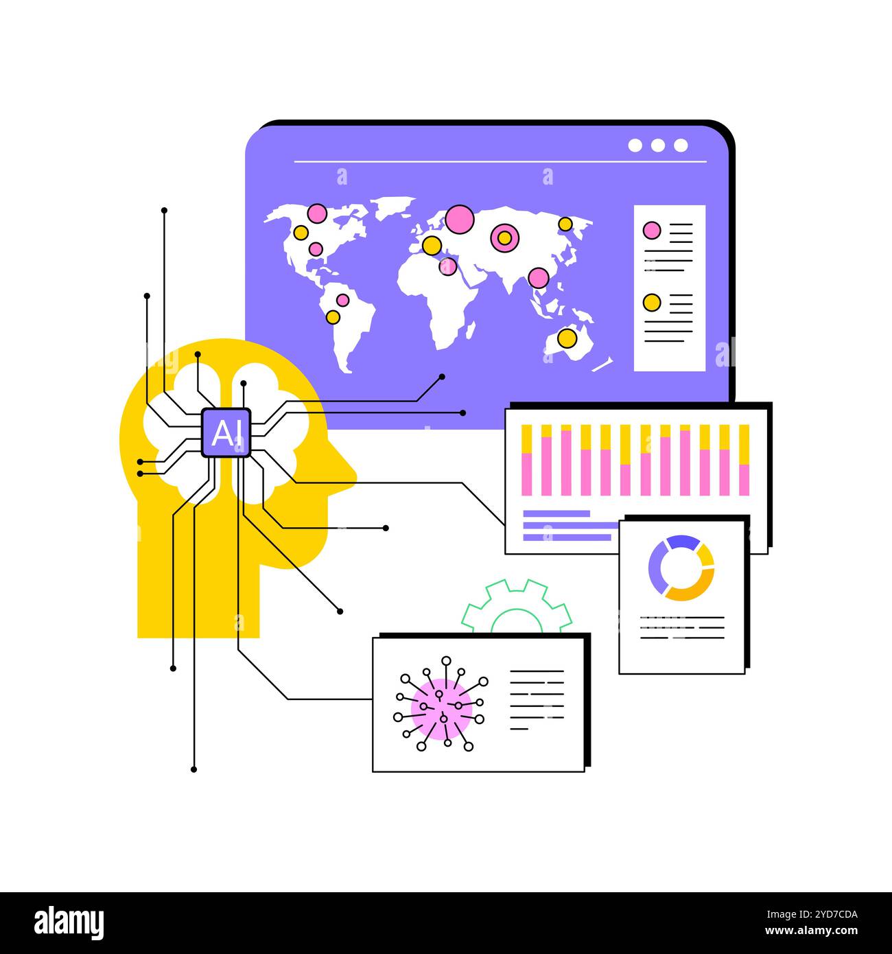 AI-Powered Predictive Disease Outbreak Analysis abstract concept vector ... AI-Powered Predictive Disease Outbreak Analysis abstract concept vector ...