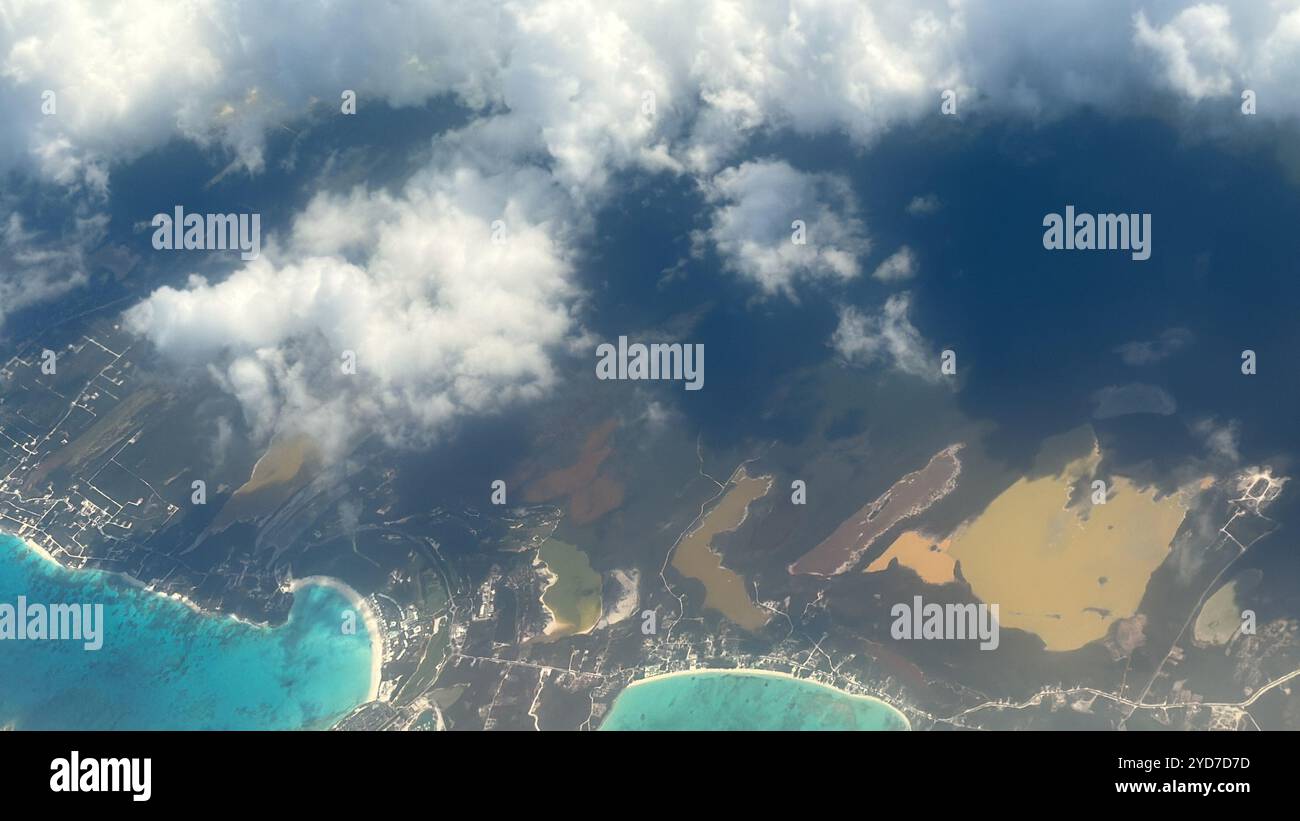 Aerial View of Caribbean Islands from an Airplane Stock Photo - Alamy