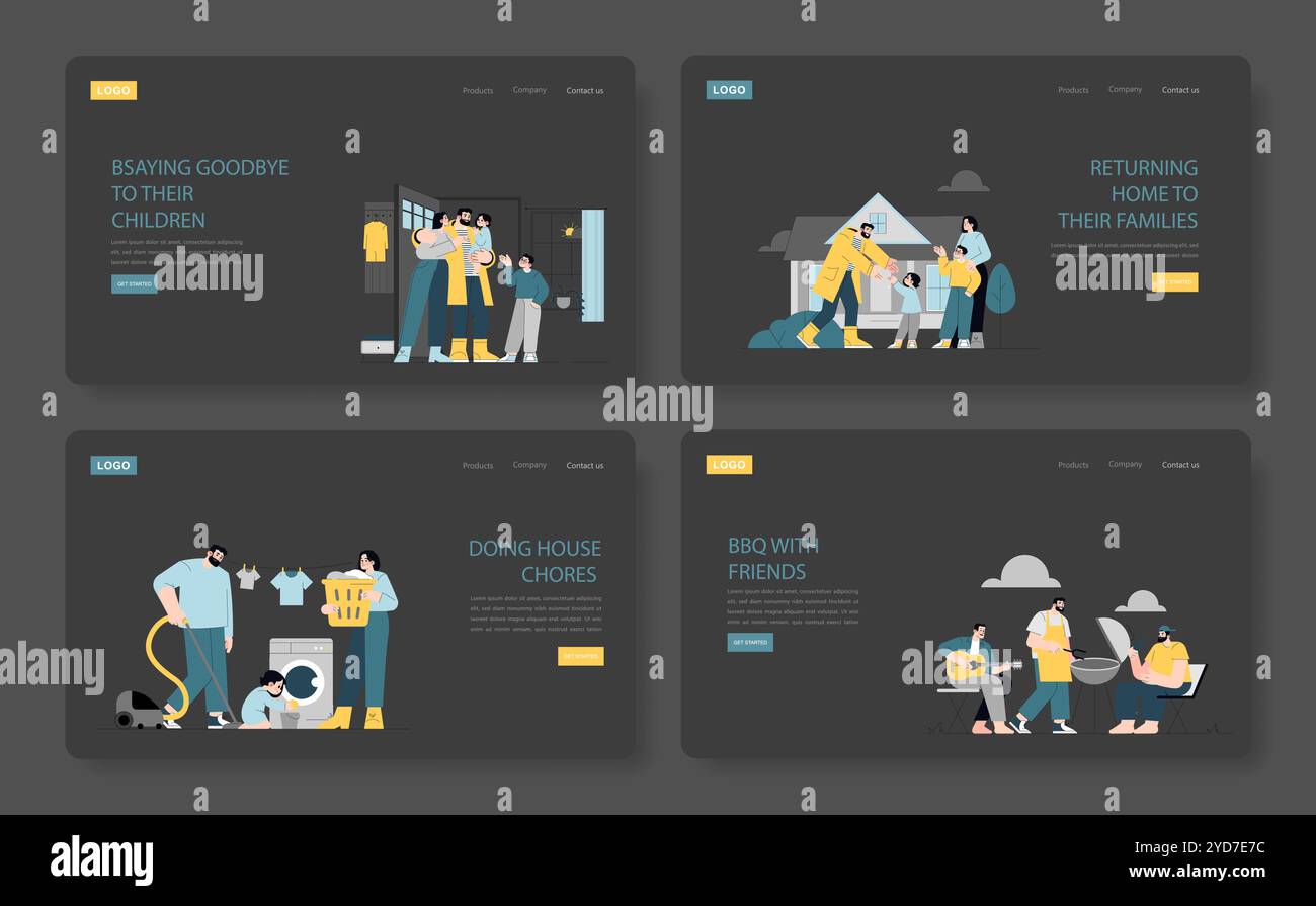 Family Life set. Embracing daily moments from farewells to reunions and ...