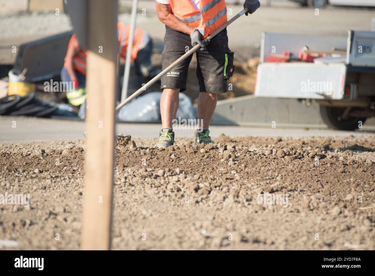 construction worker at a building site, employee in construction ...
