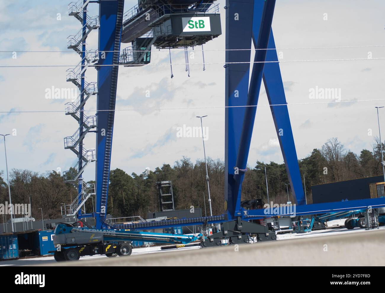 Container terminal for cargo containers Stock Photo - Alamy