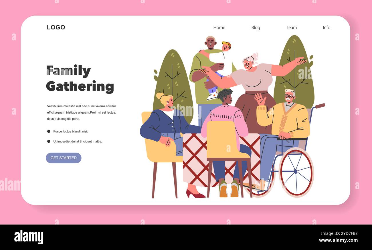 Family gathering concept. Joyful relatives enjoying time together ...