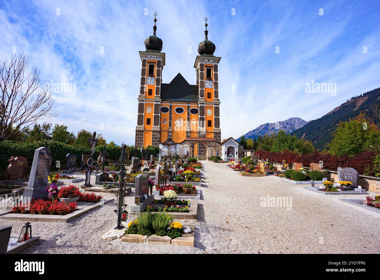 Catholic Cathedral and Cemetery Stock Photo - Alamy