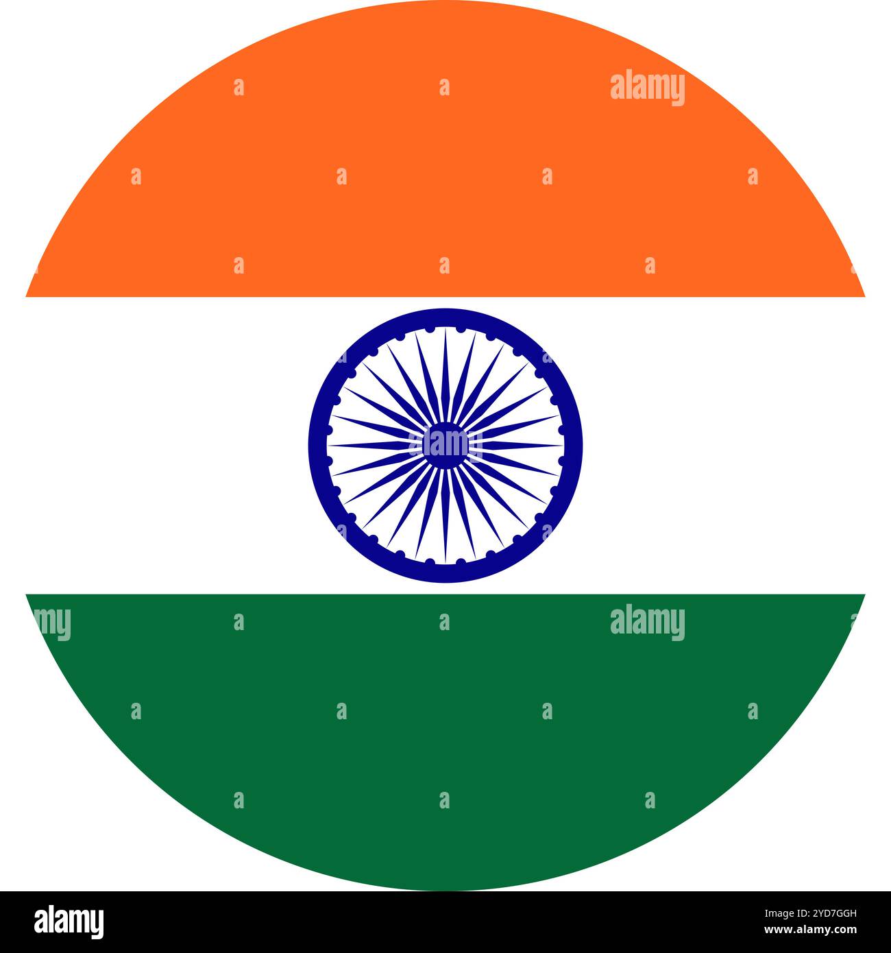 India Circle Flag, Circle Flag of India, Vector Images Stock Vector ...