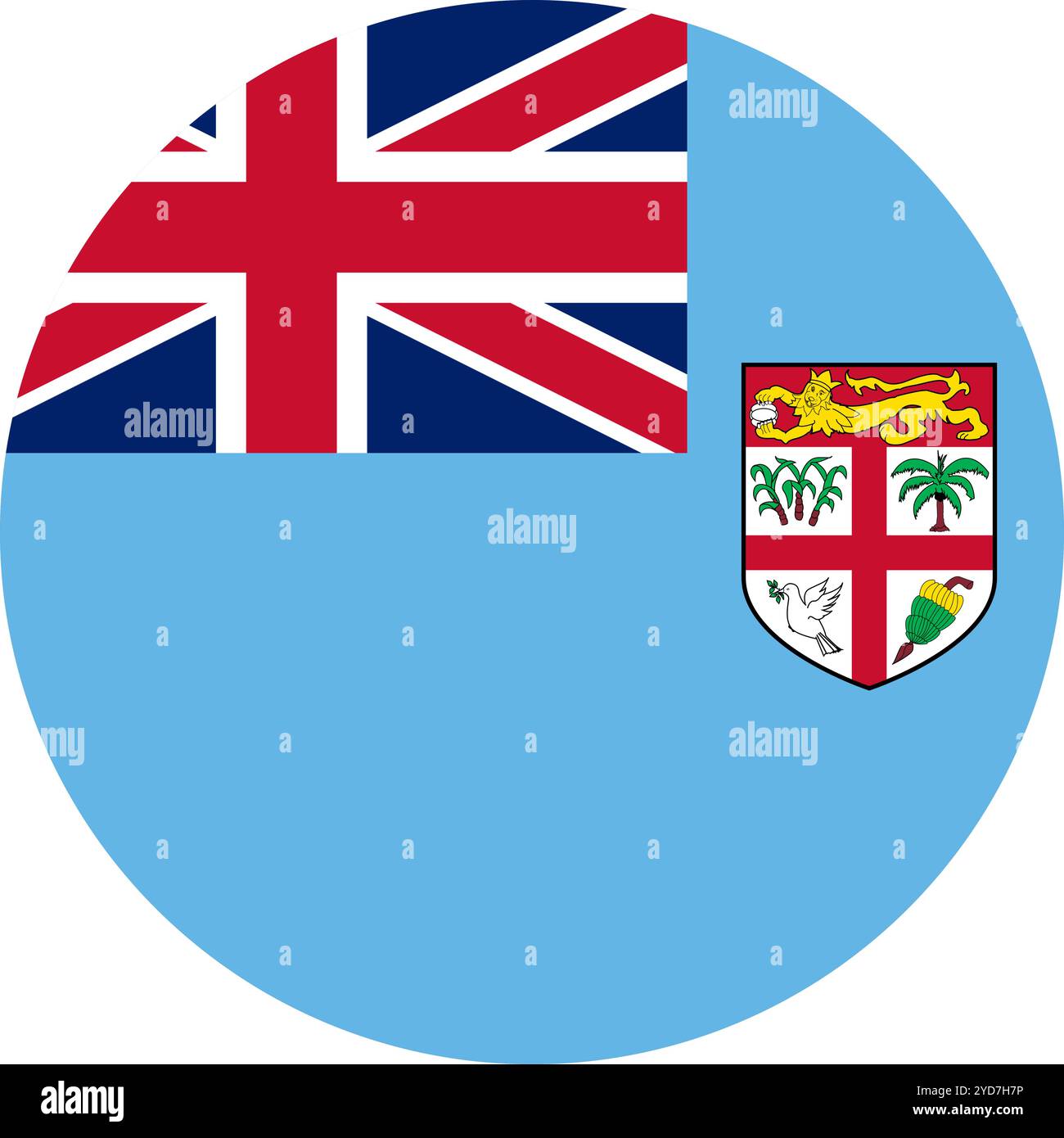 Fiji Circle Flag, Circle Flag of Fiji, Vector Images Stock Vector Image ...