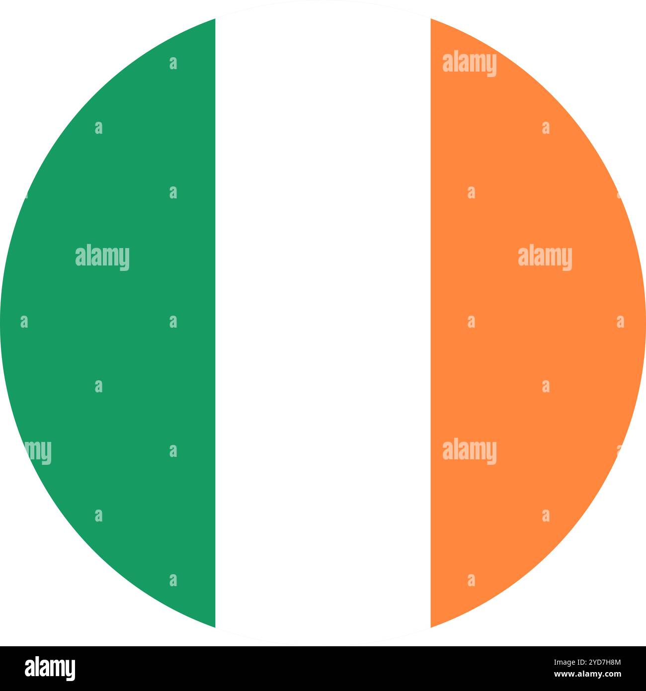 Ireland Circle Flag, Circle Flag of Ireland, Vector Images Stock Vector ...