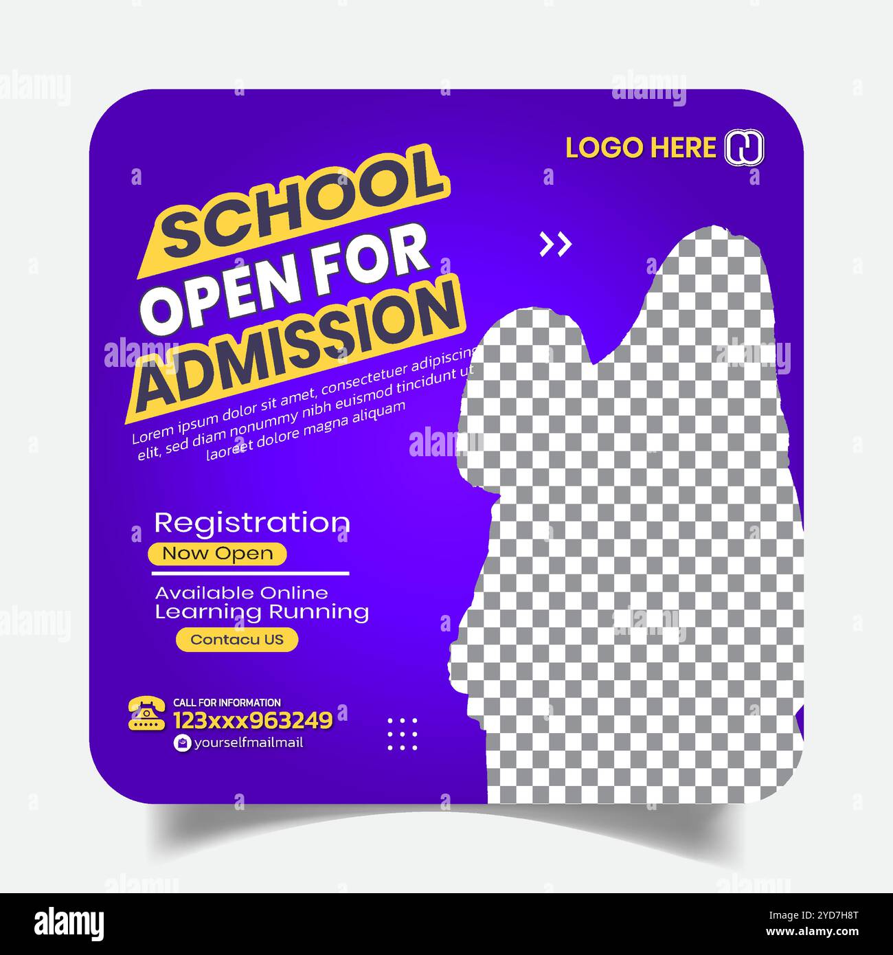 Styling Educational Social Media Post Design Template Stock Vector ...