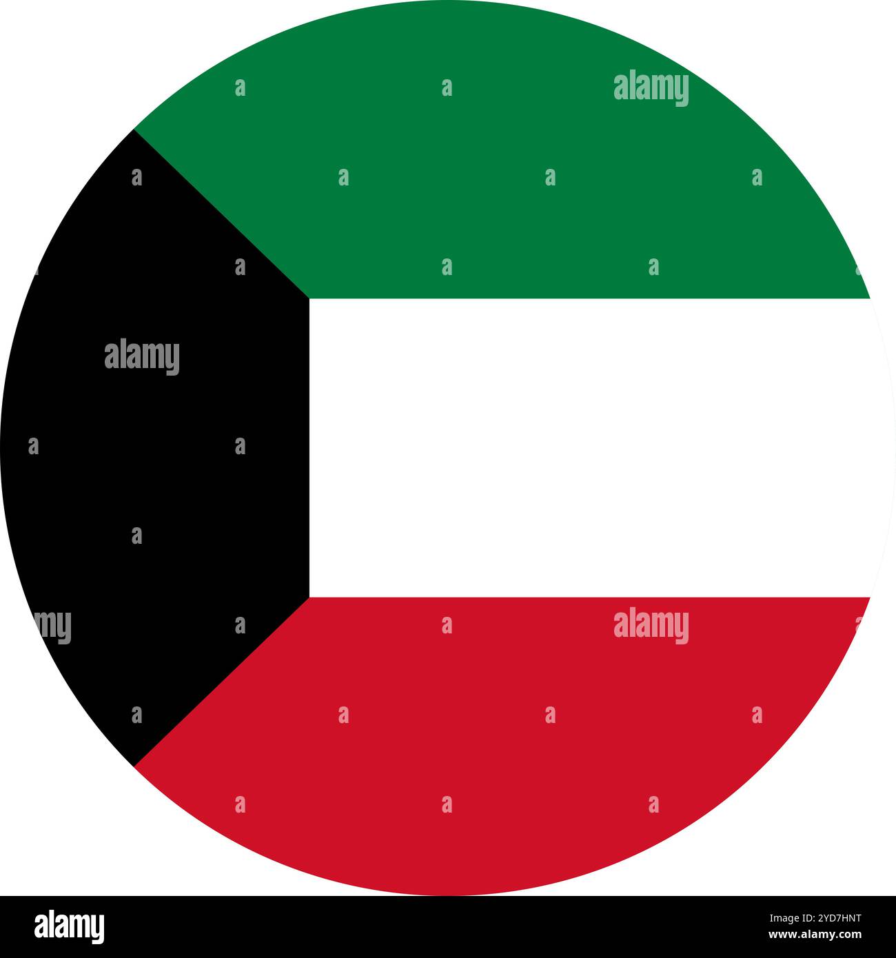 Kuwait Circle Flag, Circle Flag of Kuwait, Vector Images Stock Vector Image & Art - Alamy
