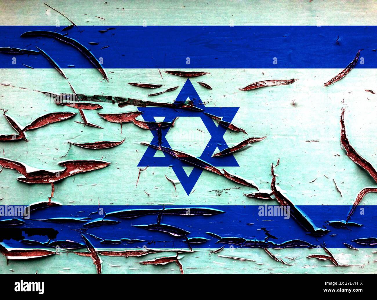 Israel flag made of texture. Concept illustration depicting the ...