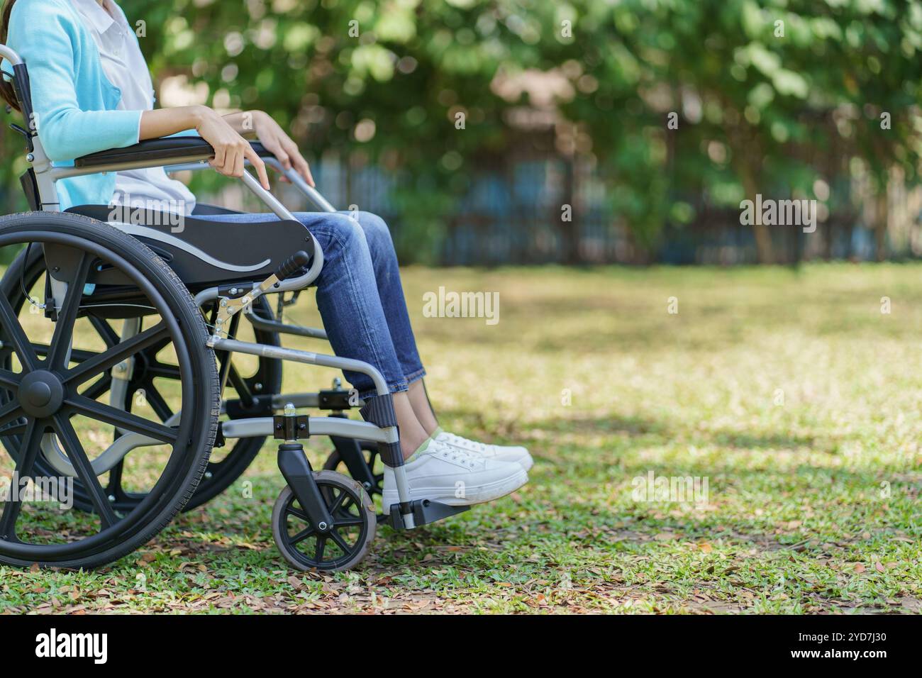 Depressed sad asian woman in wheelchair lonely disabled adult Stock ...