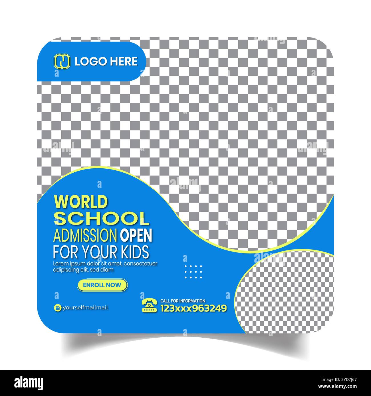 Unique Beautiful Social Media School Post Design Banner Stock Vector ...