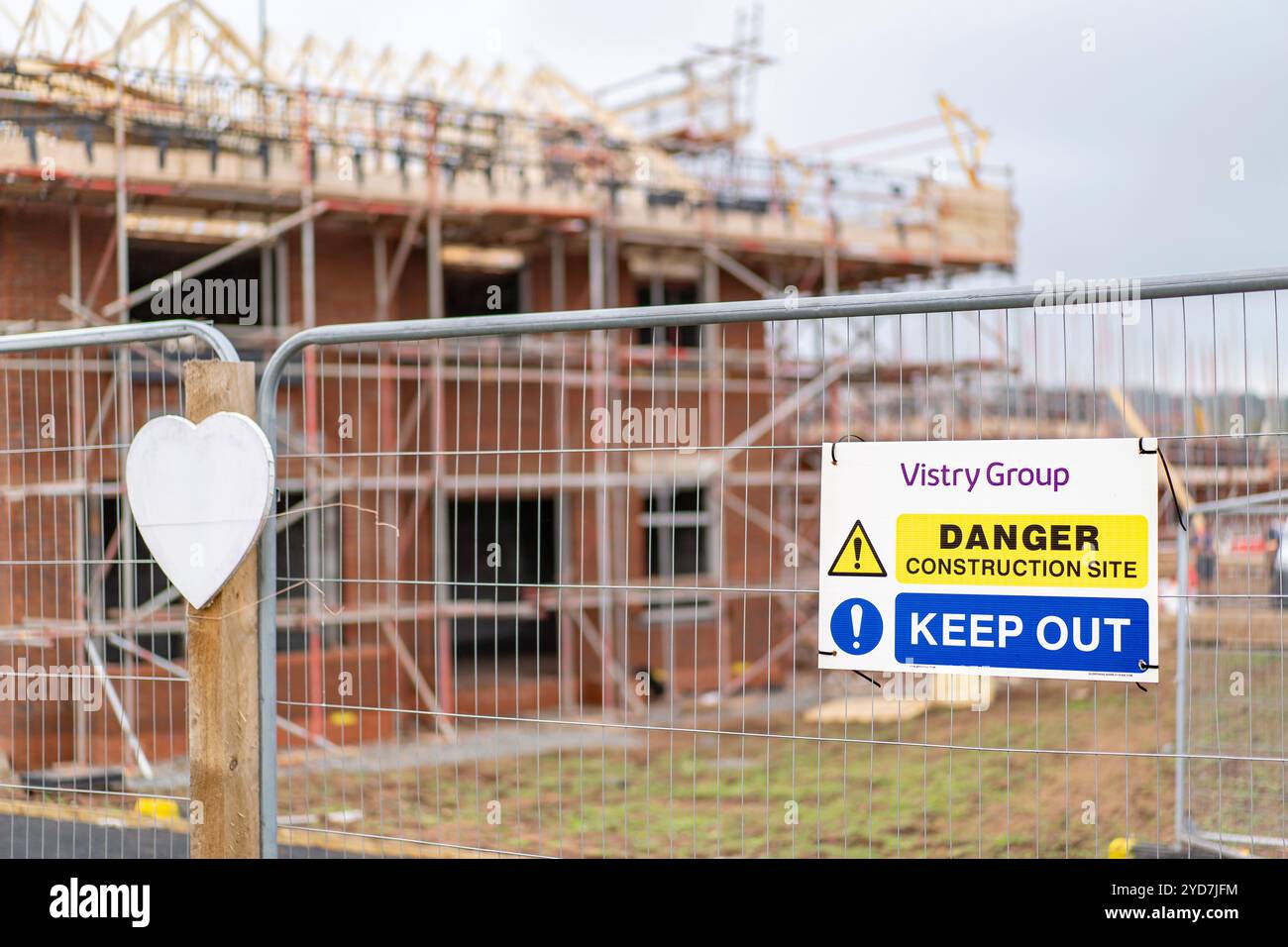 Vistry Group construction site. Danger, keep out sign Stock Photo - Alamy