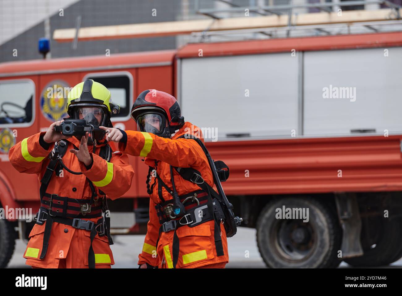 A group of firefighters undergoes training to learn how to effectively ...