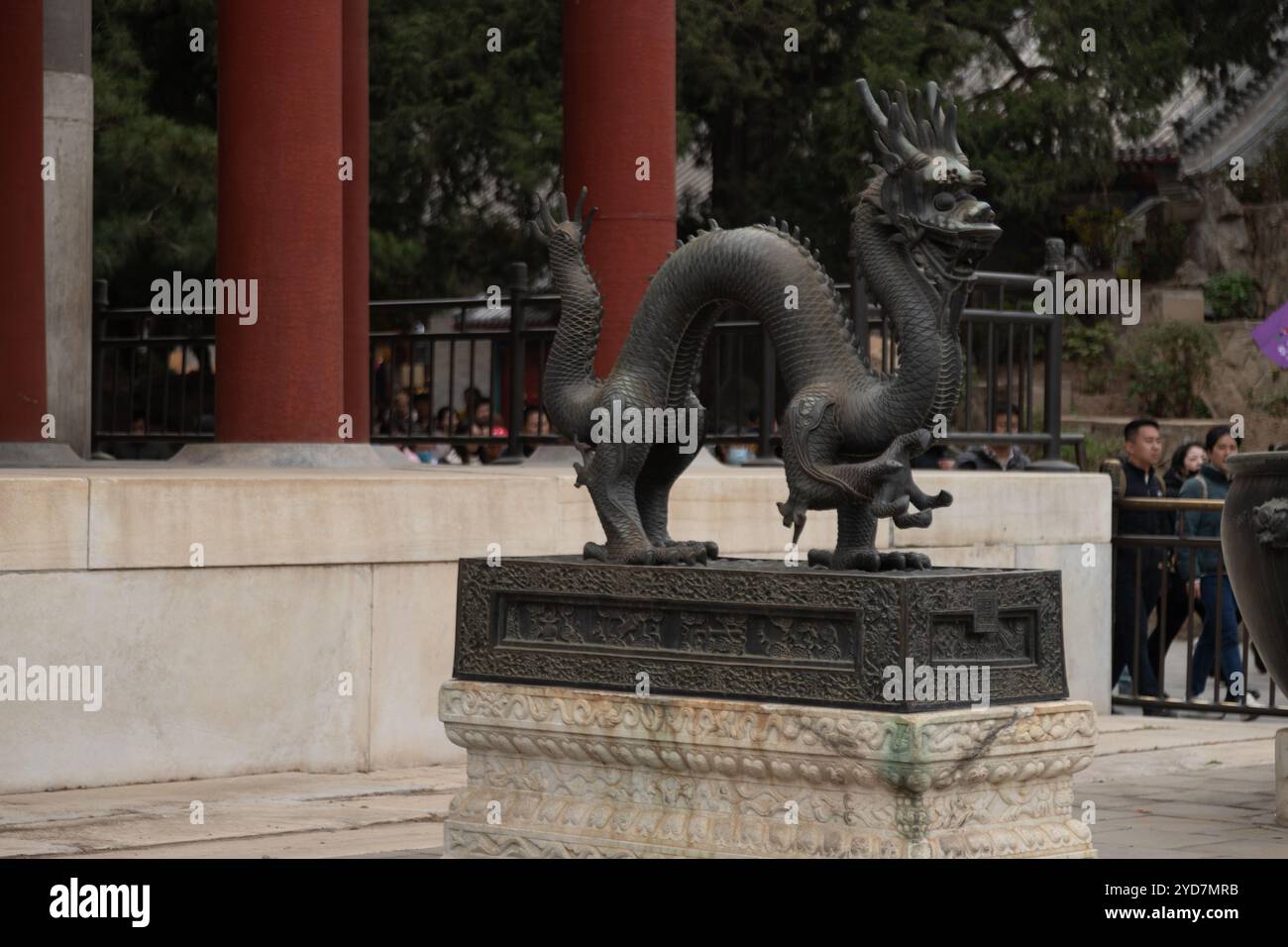 Forbidden City Beijing, Temple Doors and Bronze Statues Stock Photo - Alamy