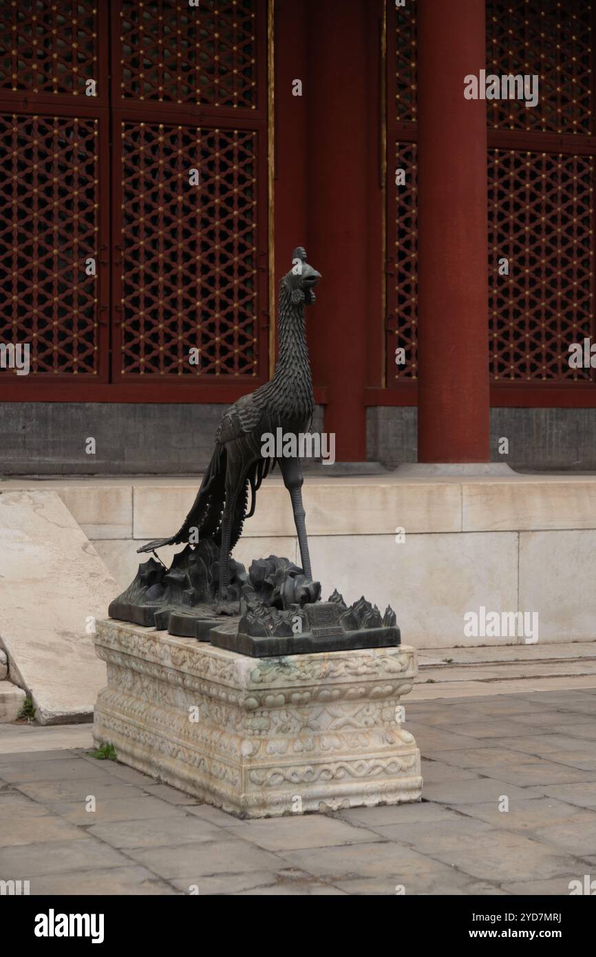 Forbidden City Beijing, Temple Doors and Bronze Statues Stock Photo - Alamy
