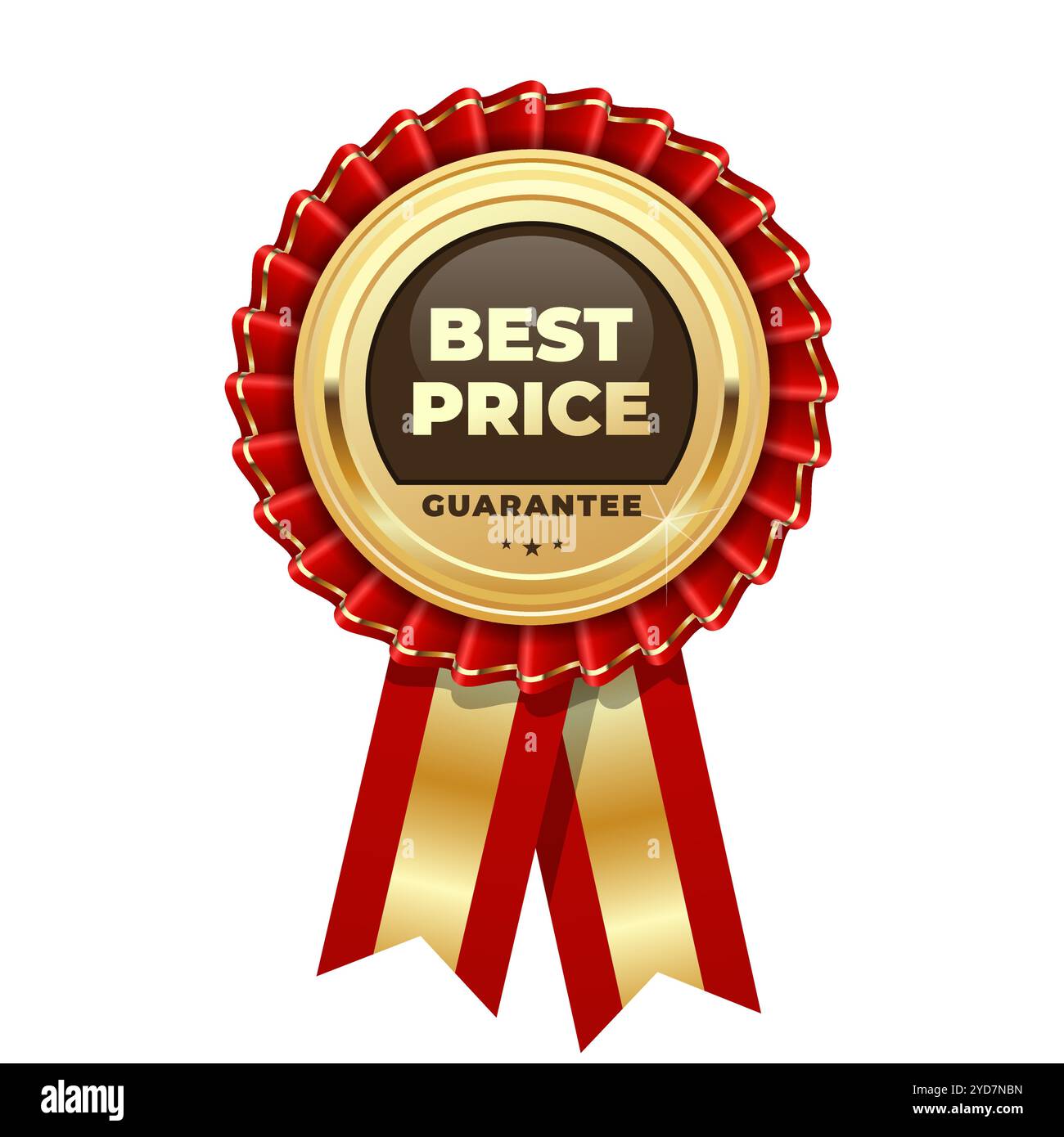 Red rosette Best Price guarantee, badge or medal with word best cost ...