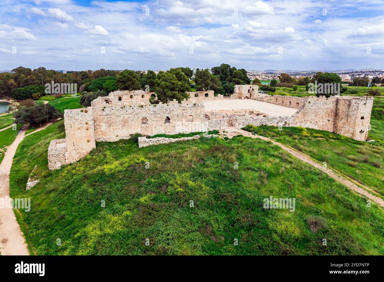 The walls of the Tel Afek fortress Stock Photo - Alamy