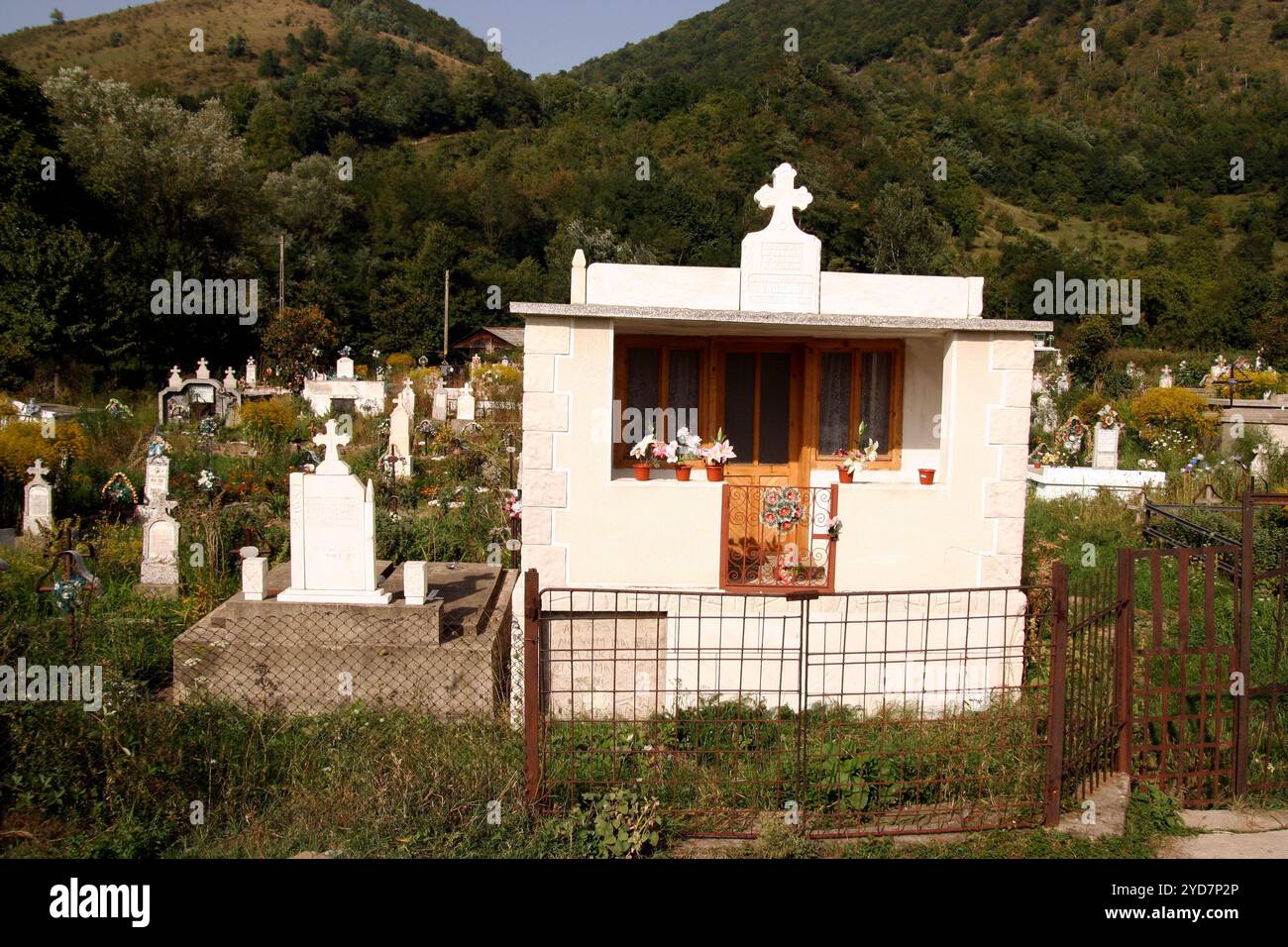 Cemetery or graveyard where dead people are buried Stock Photo - Alamy