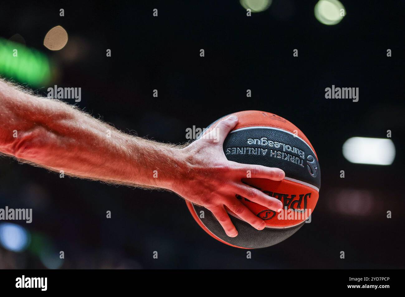 Official Game Ball Spalding seen during Turkish Airlines EuroLeague 2024/25 Regular Season Round ...