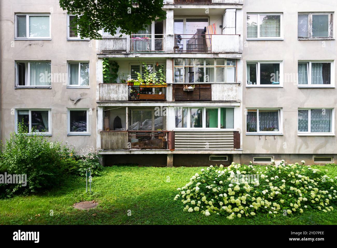 Soviet era architecture style of living district in Vilnius, Lithuania ...