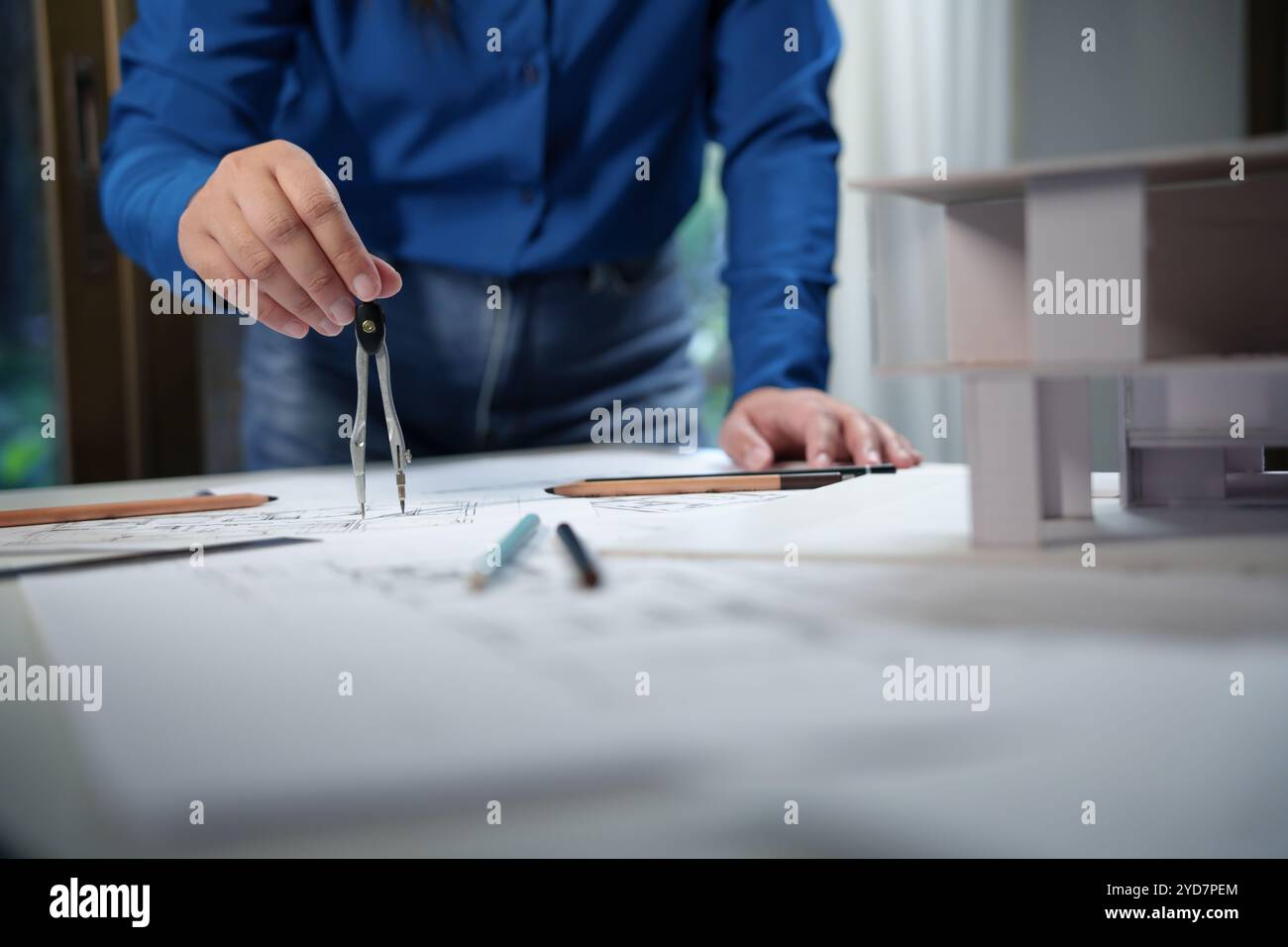 Architecture drawing on architectural project business architecture ...