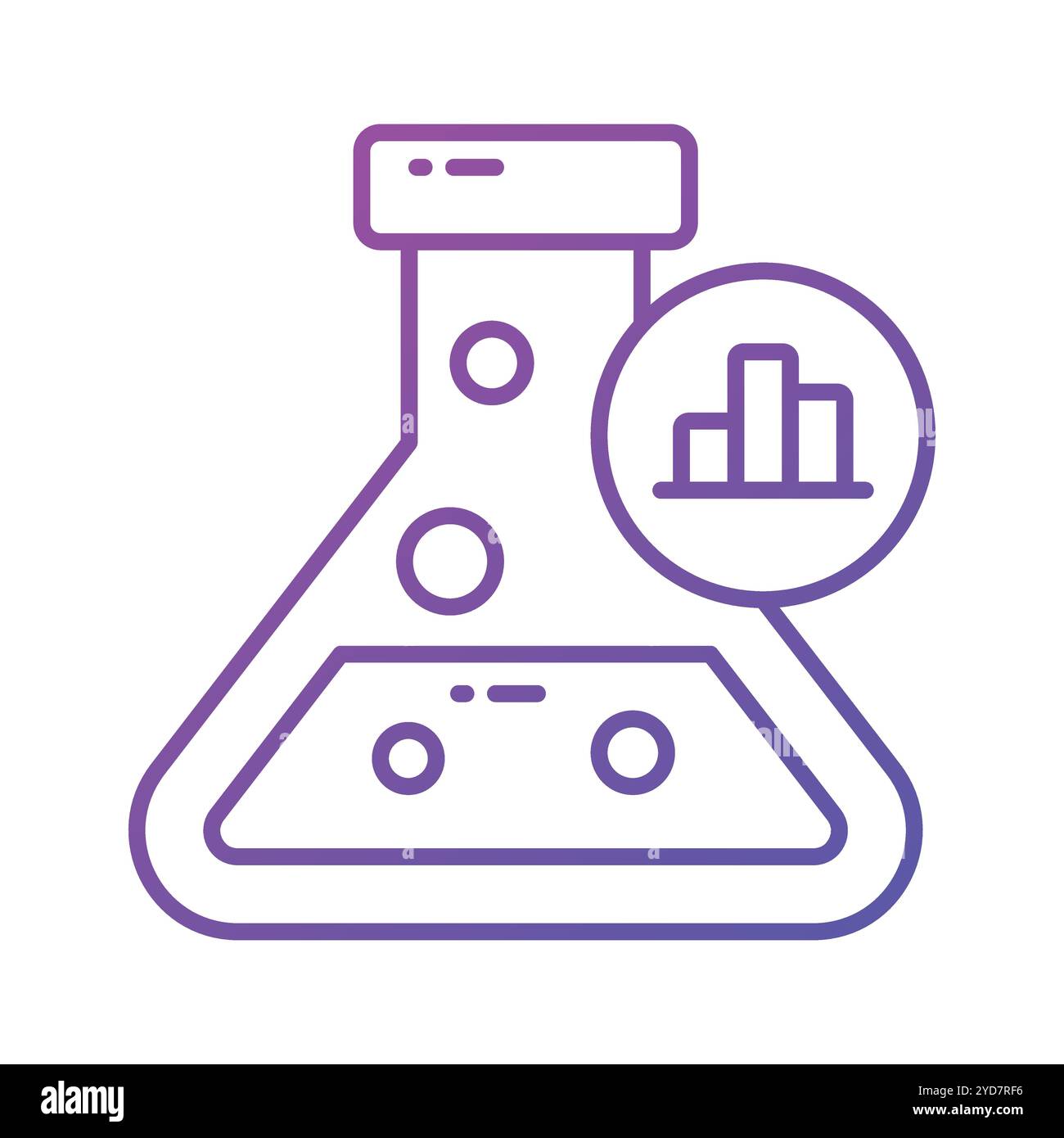 Flask with data chart denoting market data research vector design Stock ... Flask with data chart denoting market data research vector design Stock ...